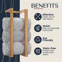 China Custom Service Wall Mounted Storage Wooden Shelf Towel Rack for As your request for sale