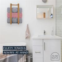 China Custom Service Wall Mounted Storage Wooden Shelf Towel Rack for As your request for sale