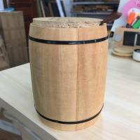 China Customized Logo Acceptable 12.5x16cm Paulownia Wooden Barrel for Your Customers for sale