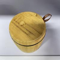 China Customized Logo Acceptable 12.5x16cm Paulownia Wooden Barrel for Your Customers for sale
