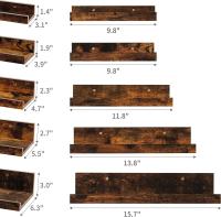 China Space-Saving Kitchen Set Of 5 Small Picture Ledge Home Wood Floating Shelves For Wall for sale