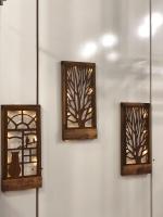 China Handmade Wooden LED Wall Decoration for Bedroom Square Over-the-Bed Theme Love for sale