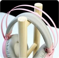 China 35x11x11cm Elegant Wine Packaging Boxes Wooden Desktop Earphone Headset Holder for Gaming for sale