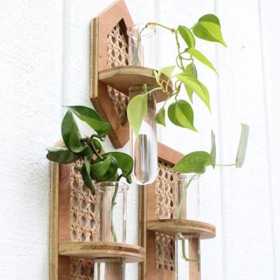 China Wall Hanging Boho Hydro Planter Wall Planter with Silk-screen Printing/Burned for sale