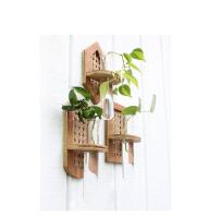 China Wall Hanging Boho Hydro Planter Wall Planter with Silk-screen Printing/Burned for sale
