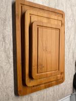 China Rectangle Bamboo Wood Cutting Board Set With Kitchen Accessories Included for sale