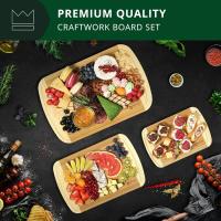 China Rectangle Bamboo Wood Cutting Board Set With Kitchen Accessories Included for sale