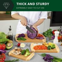 China Rectangle Bamboo Wood Cutting Board Set With Kitchen Accessories Included for sale