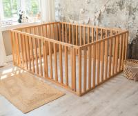 China OEM Eco friendly wooden Bed with Extra Protection Nursery bed Toddler Play bed Solid wood bed for sale