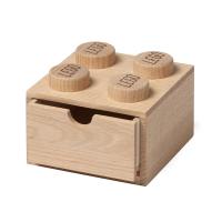 China Custom Order Accepted Lego Wooden Desk Drawer 4 Soaped Oak Box for Children's Jewelry for sale