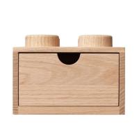 China Custom Order Accepted Lego Wooden Desk Drawer 4 Soaped Oak Box for Children's Jewelry for sale