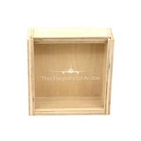 China Personalized Logo Branding Acceptable Wooden Storage Box with Sliding Lid 10x10x3.8cm for sale