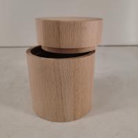 China D90 x H112mm Custom Shape Wooden Barrel Rustic Design for Coffee Bean and Tea Storage for sale