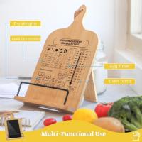 China OEM ODM Accepted Wooden Cookbook Holder Adjustable Cook Book Stand for Kitchen Counter for sale