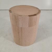 China D90 x H112mm Custom Shape Wooden Barrel Rustic Design for Coffee Bean and Tea Storage for sale