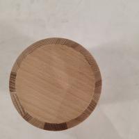 China D90 x H112mm Custom Shape Wooden Barrel Rustic Design for Coffee Bean and Tea Storage for sale