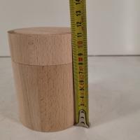 China D90 x H112mm Custom Shape Wooden Barrel Rustic Design for Coffee Bean and Tea Storage for sale