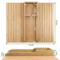 China Living Room Rectangle Sofa Tray Foldable Bamboo Couch Coaster with Chopping Blocks for sale