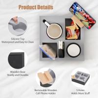 China Silicone Wooden Couch Caddy Organizer for Waterproof Sofa Car Accepting Custom Order for sale