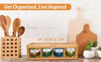 China Wooden Tea Bag Organizer with Laser Engraved Printing and Clear Acrylic Glass Window for sale