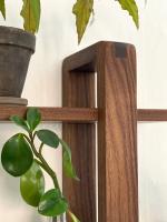 China Mid Century Modern Three-layer Handmade Solid Wood Wall Decor for Hanging Plants Art Books Photos for sale