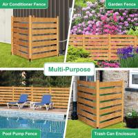 China Metal Stakes 3-Panel Privacy Screens Fence Panels for Air Conditioner Customized Logo for sale