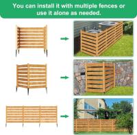 China Metal Stakes 3-Panel Privacy Screens Fence Panels for Air Conditioner Customized Logo for sale