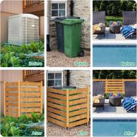 China Metal Stakes 3-Panel Privacy Screens Fence Panels for Air Conditioner Customized Logo for sale