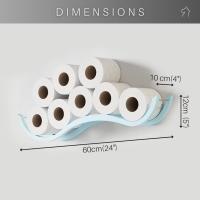 China Customized Logo Acceptable Wooden Wardrobe Toilet Paper Holder Shelf for Bathroom for sale