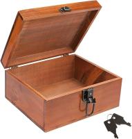 China TIMBER Customized Decorative Handmade Craft Large Wood Box 9.3X7.6X4.5 Inch Custom Order for sale