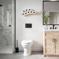 China Customized Logo Acceptable Wooden Wardrobe Toilet Paper Holder Shelf for Bathroom for sale