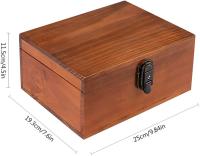 China TIMBER Customized Decorative Handmade Craft Large Wood Box 9.3X7.6X4.5 Inch Custom Order for sale