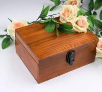 China TIMBER Customized Decorative Handmade Craft Large Wood Box 9.3X7.6X4.5 Inch Custom Order for sale