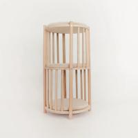 China Function Save Space Solid Wood Kitty Nest 2 Tier Cat Furniture Tree Cat House Cave Bed for sale
