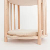 China Function Save Space Solid Wood Kitty Nest 2 Tier Cat Furniture Tree Cat House Cave Bed for sale
