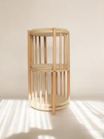 China Function Save Space Solid Wood Kitty Nest 2 Tier Cat Furniture Tree Cat House Cave Bed for sale