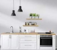 China 60.96cm x 22.86cm Maple Floating Wall Shelves Set of 2 for Holding Kitchen Appliances for sale