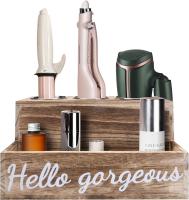China Effortlessly Keep Your Bathroom Tidy with this Wood Hair Dryer and Straightener Holder for sale