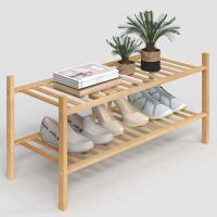 China Three-layer Multifunctional Bamboo Shoe Rack The Ultimate Closet Storage Solution for sale