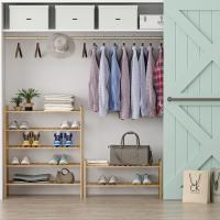 China Three-layer Multifunctional Bamboo Shoe Rack The Ultimate Closet Storage Solution for sale