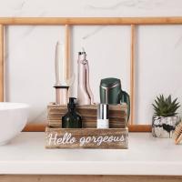 China Effortlessly Keep Your Bathroom Tidy with this Wood Hair Dryer and Straightener Holder for sale