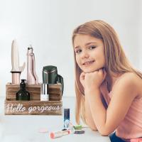 China Effortlessly Keep Your Bathroom Tidy with this Wood Hair Dryer and Straightener Holder for sale