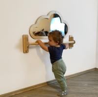 China Montessori Mirror Pull up Wooden Bar and Baby Floor Mirror for Space Optimization for sale