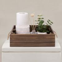 China Environmental Rustic Brown Wood Gift Box With Rope Handles for Eco-Conscious Buyers for sale
