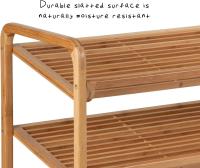 China 3-Tier Bamboo Shoe Rack for Living Room Free Standing Floor Type Installation for sale