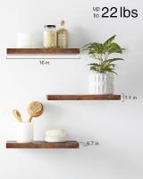 China Design Custom 3 Sets Floating Shelf Set Space-Saving Home Decor for Living Room Display for sale