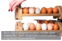 China Wooden Egg Carton Tray Handmade Bamboo or Custom Wood Egg Holder for Farmhouse Kitchen for sale
