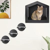 China High Quantity Wall Mounted Cat Steps Climbing Shelf with 3 Large Steps and Scratch Pads for sale