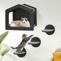 China High Quantity Wall Mounted Cat Steps Climbing Shelf with 3 Large Steps and Scratch Pads for sale