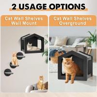 China High Quantity Wall Mounted Cat Steps Climbing Shelf with 3 Large Steps and Scratch Pads for sale